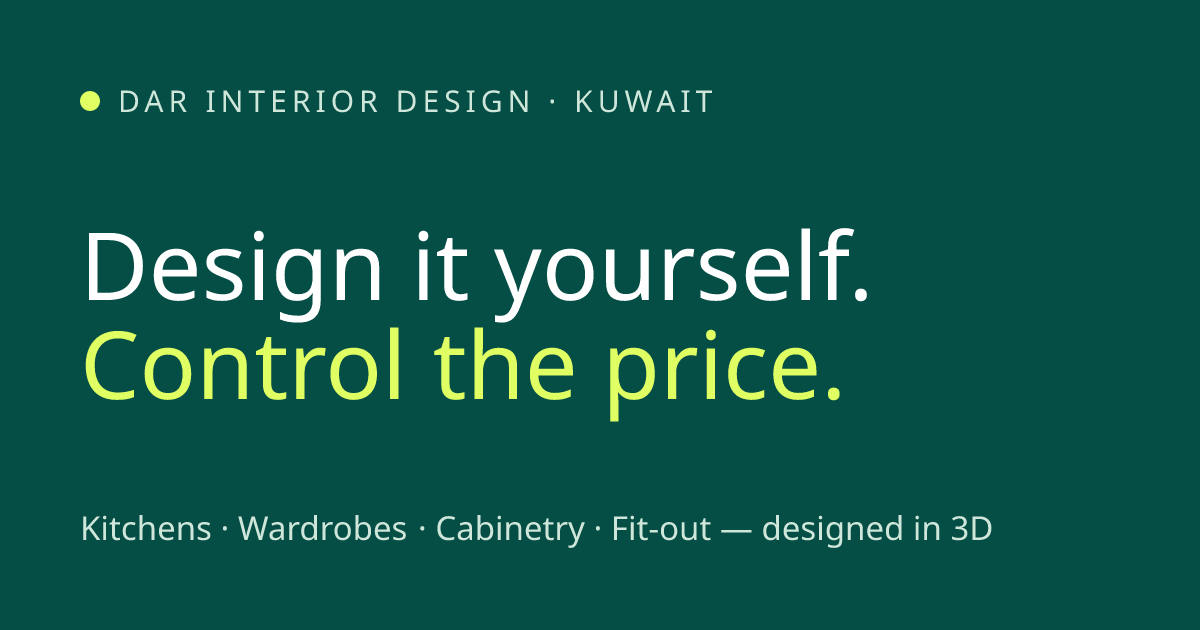 DAR Interior Design — Kuwait's 3D Design Studio